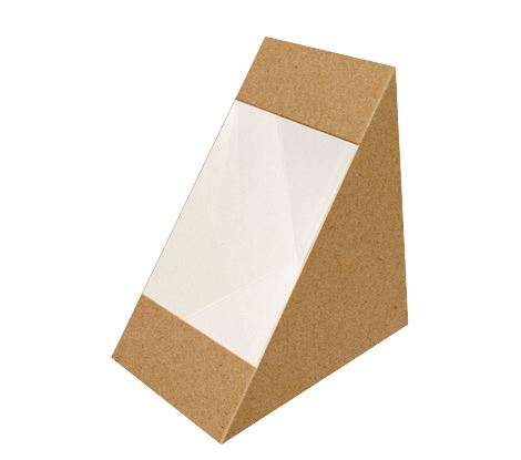 Caja Cuña Triangular con Ventana para Bocadillos (50 Uds) – Brasão Rosa ...
